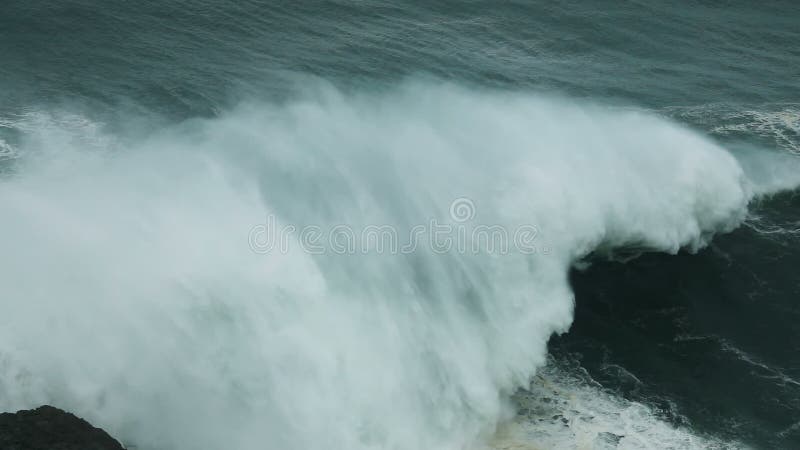 Big stormy ocean wave stock footage. Video of water - 352232780