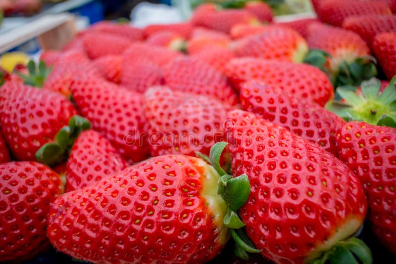 Big Strawberries in a Wooden Box Stock Photo - Image of natural, design ...