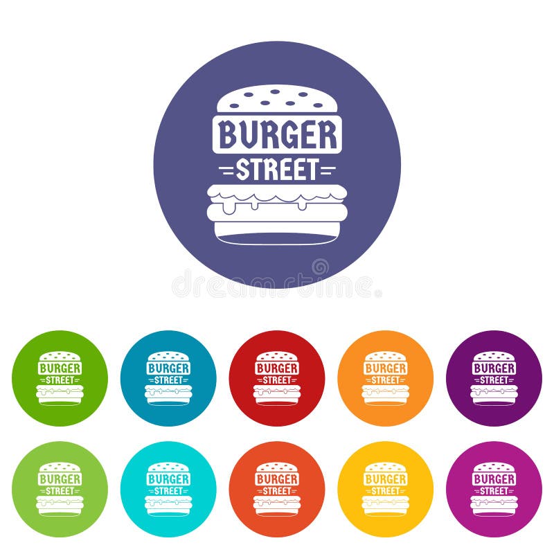 Big Street Burger Logo, Simple Gray Style Stock Vector - Illustration ...