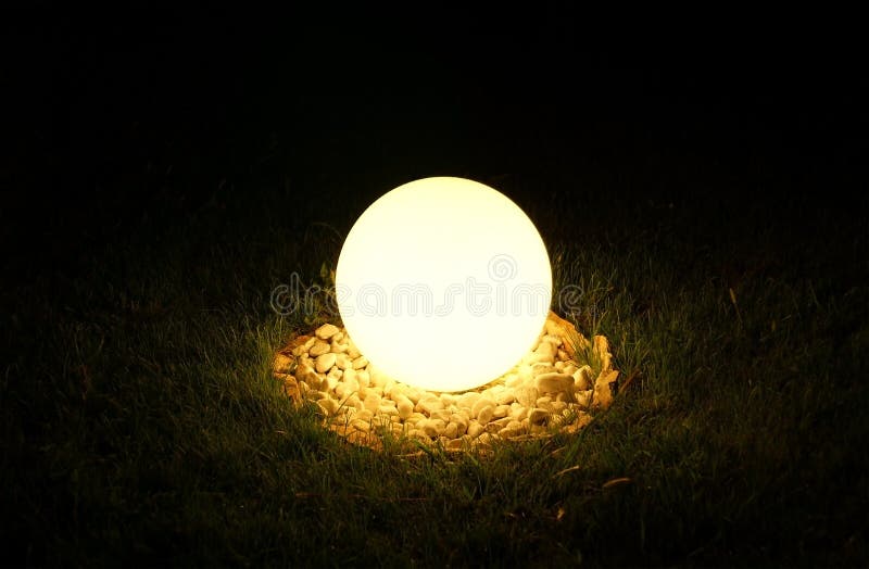 Big Street Lamp in the Form of a Ball Stock Photo - Image of ball ...