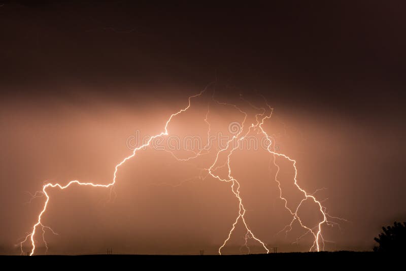 Big strike of lightning stock image. Image of flash, dramatic - 71487861