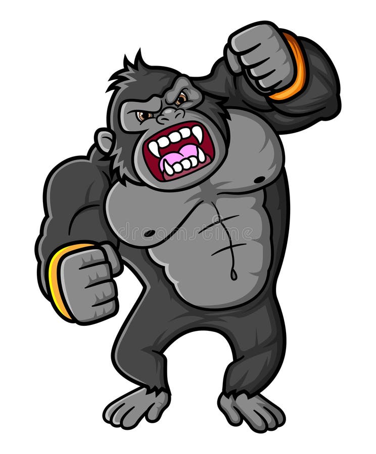 Roaring Gorilla Cartoon