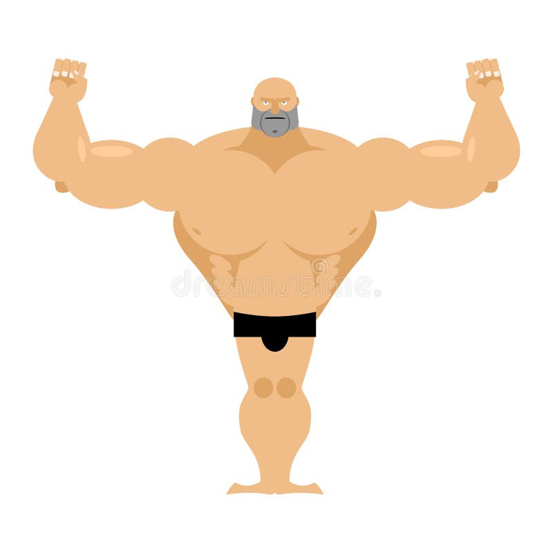 Big Strong Male Athletics. Bodybuilder with Huge Muscles Stock Vector ...
