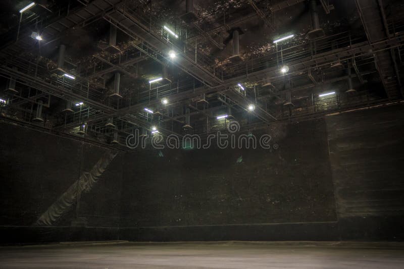 The Big Studio for Make the Set in Movie Image. Stock Image - Image of ...