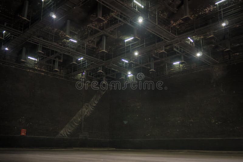 The Big Studio for Make the Set in Movie Image. Stock Photo - Image of ...
