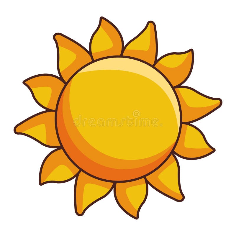 Big sun cartoon stock vector. Illustration of cartoon - 135118840