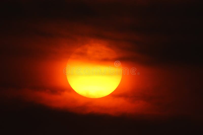 Big Sun stock image. Image of orange, color, morning - 77375363