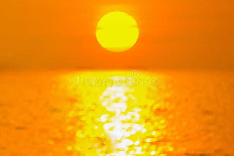 Big Sun Setting in the Sea Nature Composition Stock Image - Image of ...