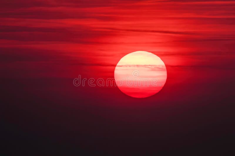 Big Sun, Sun SkyCloud at Beautiful Sunset Stock Photo - Image of travel ...