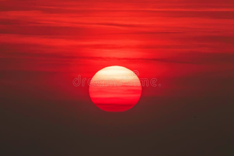 Big Sun, Sun SkyCloud at Beautiful Sunset Stock Image - Image of nature ...