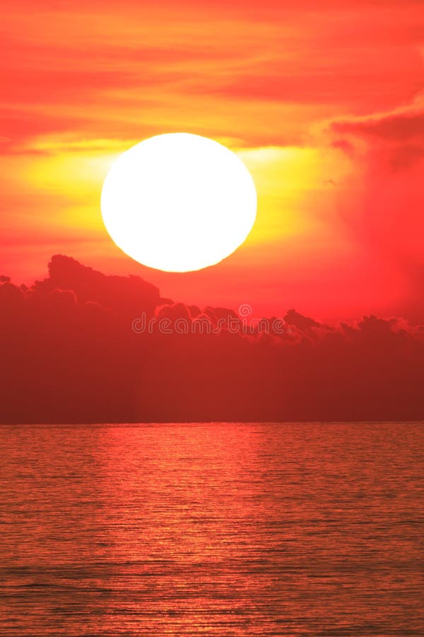 Big Sun on sunset stock image. Image of sunlight, natural - 56869647