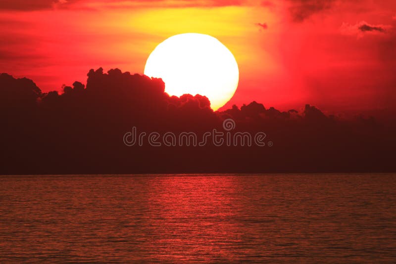 Big Sun on sunset stock image. Image of circle, beauty - 55873651