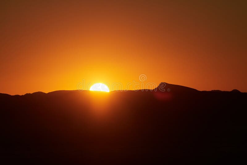 Big Sun To Backlight, Very Magic Stock Image - Image of sunrise, sand ...