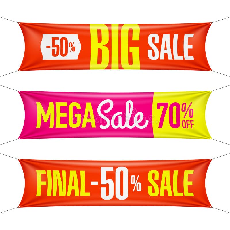 Big Super, Final, Mega Sale Banners Stock Vector - Illustration of ...