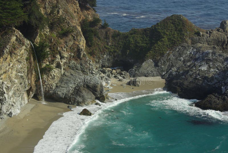 Big Sur Beach stock image. Image of park, cascade, waterfall - 11439065