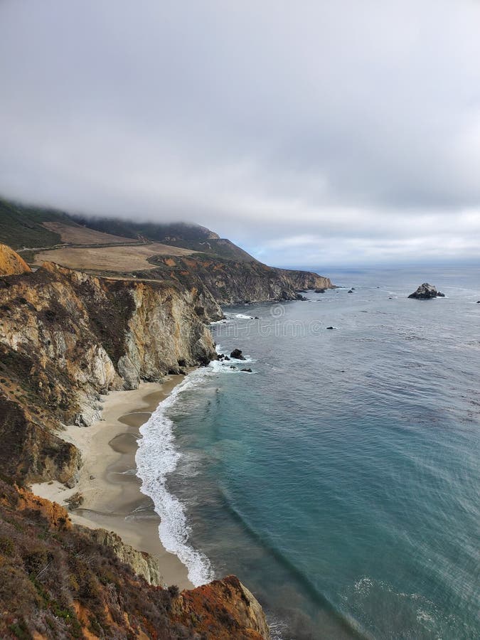 Big Sur California stock image. Image of sand, water - 254800475
