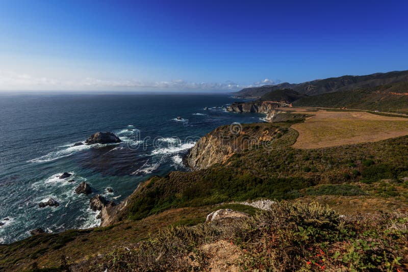 Big Sur California Coast View Stock Image - Image of arty, clarity ...