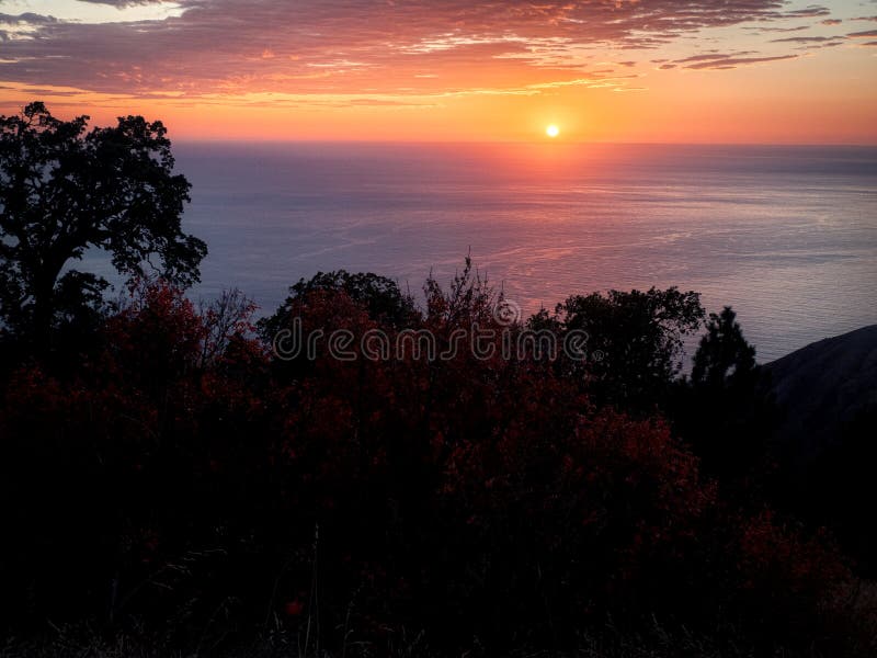 Big Sur, California USA. Coastline, Sunset Stock Image - Image of color ...
