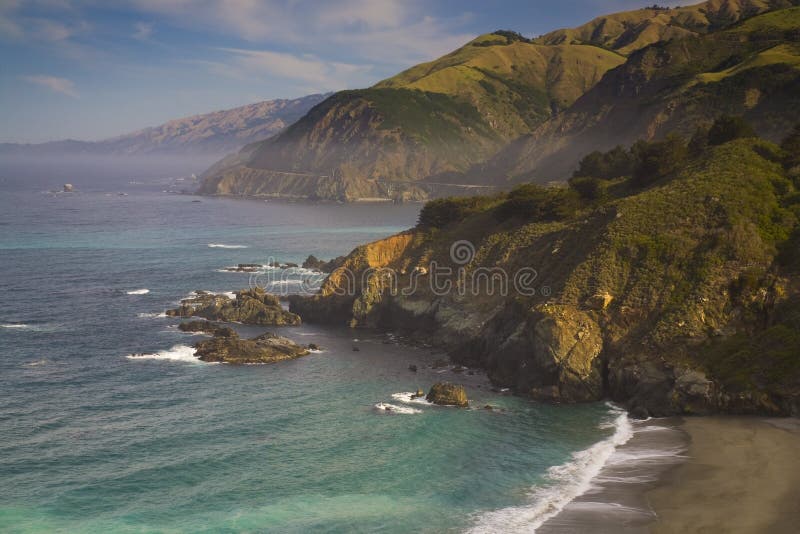 Big Sur Coastline stock image. Image of beach, rugged - 10696427