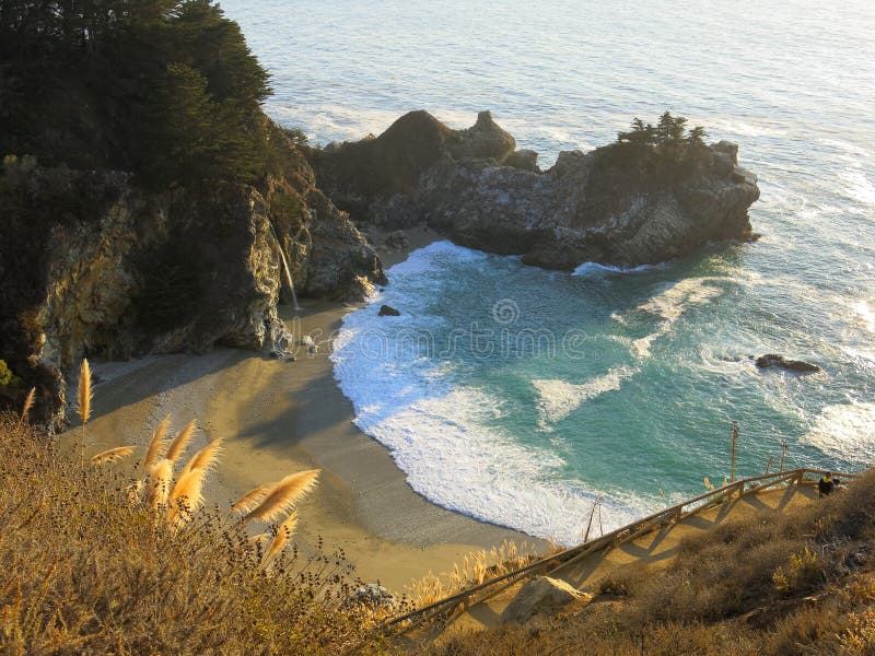 Big Sur ocean cove stock photo. Image of rocks, hill - 42367070