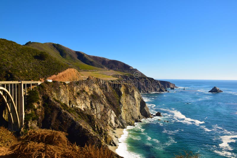 Big sur route stock image. Image of highway, mountain - 17184617