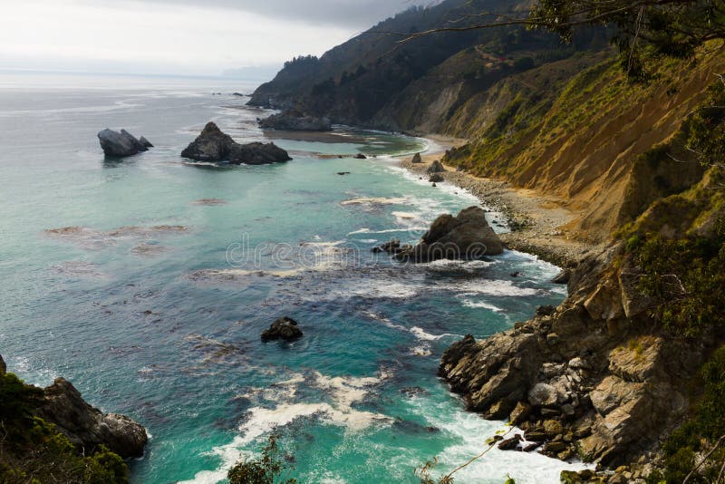 Big sur stock image. Image of forest, meets, ocean, california - 86606021
