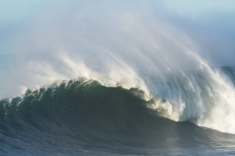 Big Surf Wave Breaking As a Barrel Stock Image - Image of barrel ...