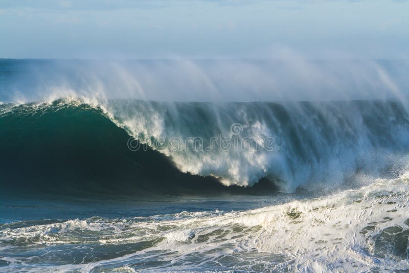 Big Surf Wave Breaking As a Barrel Stock Image - Image of nature, power ...