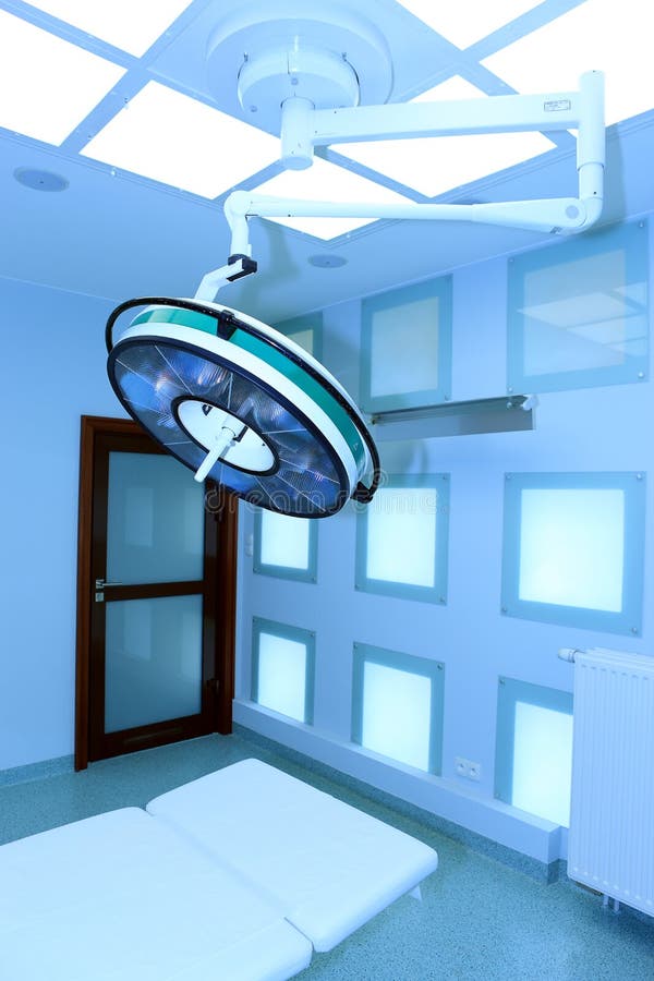Big Surgical Lamp in Operation Theater Stock Image - Image of system ...