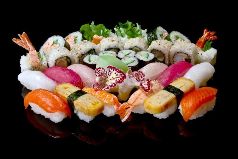 Big sushi set stock image. Image of japanese, dining - 17901607