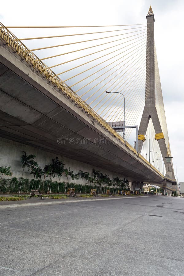 Big suspension bridge. stock image. Image of outdoor - 66948231
