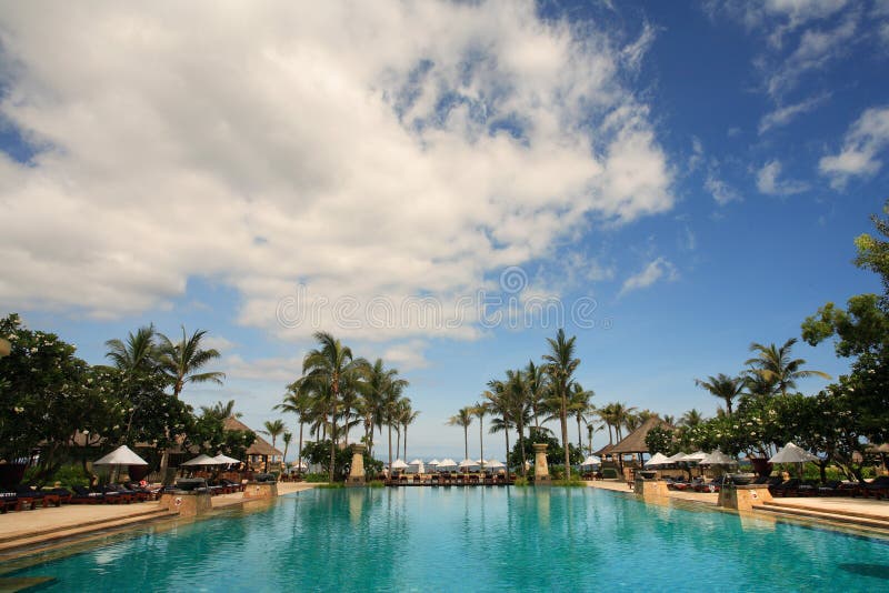Big Swimming Pool stock image. Image of blue, island, expensive - 433331