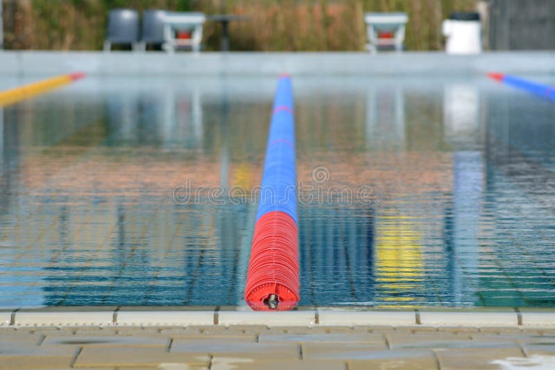 The Big Swimming Pool with Tracks Stock Image - Image of tracks, swim ...