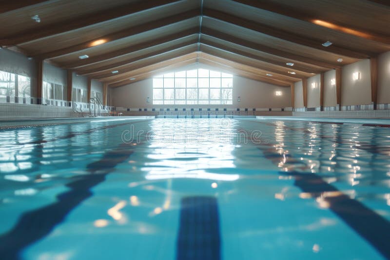 Big Swimming Sports Pool in Leisure Centre Stock Illustration ...