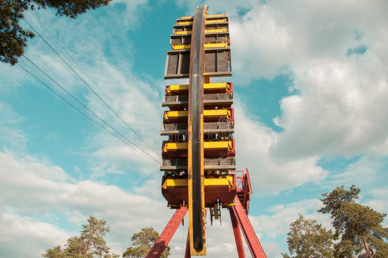Big Swing in an Amusement Park Stock Photo - Image of leisure ...