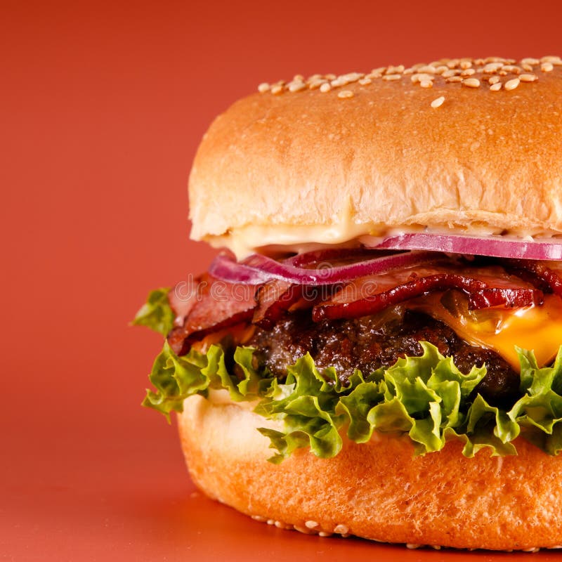 Big and Tasty Burger for Restaurant Menu30 Stock Image - Image of ...