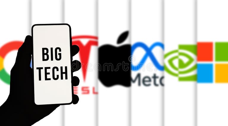 Big Tech - the Largest Technology Companies Editorial Stock Image ...