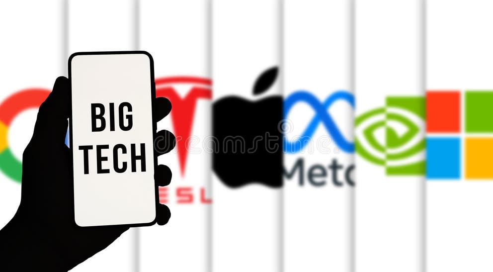 Big Tech - the Largest Technology Companies Editorial Stock Image ...