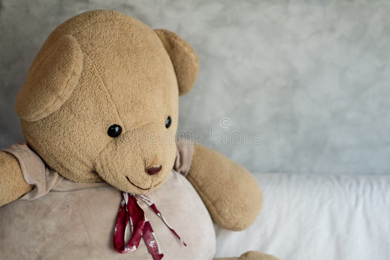 Big Teddy Bear on with Sofa Stock Image - Image of bear, plush: 139286745