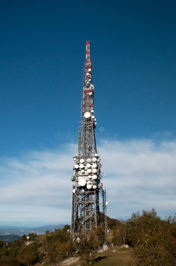 Big television tower stock photo. Image of high, line - 21536722