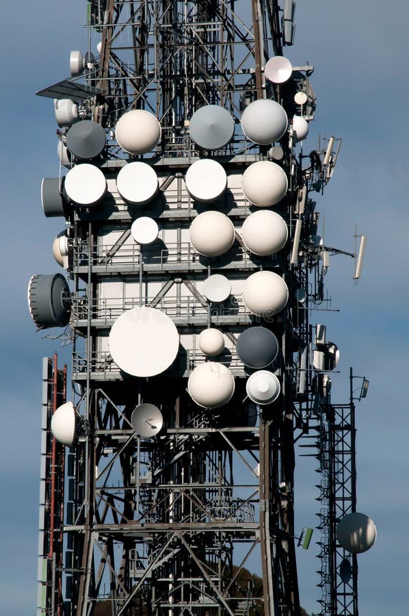Big television tower stock image. Image of reception - 21536803