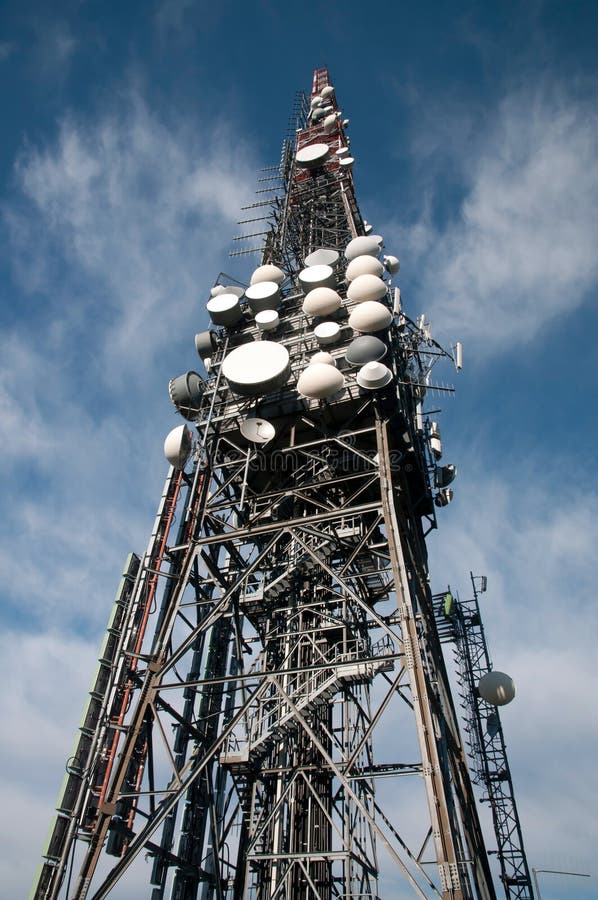 Big television tower stock photo. Image of metal, reception - 21536840