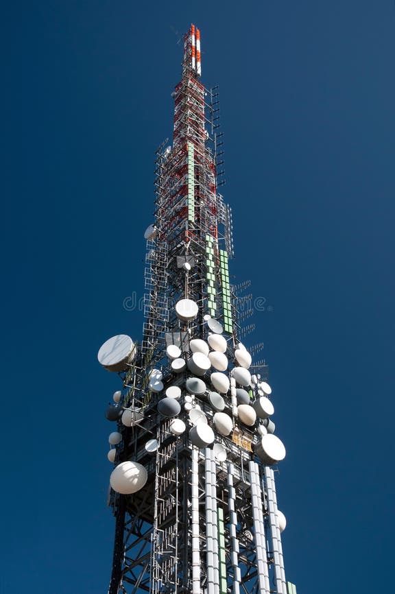 Big television tower stock image. Image of high, broadcast - 21537065