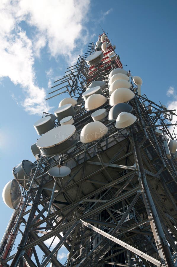 Big television tower stock image. Image of high, broadcast - 21537065