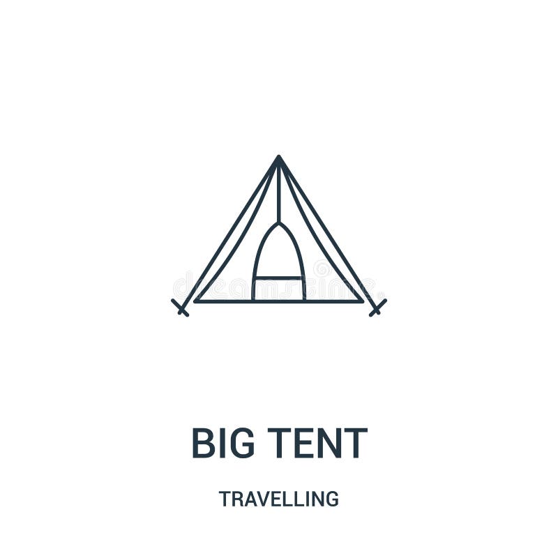 Big Tent Icon Vector from Travelling Collection. Thin Line Big Tent ...
