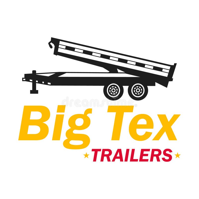 Big Tex Trailers Vector Design Isolated on a White Background, Big Tex ...