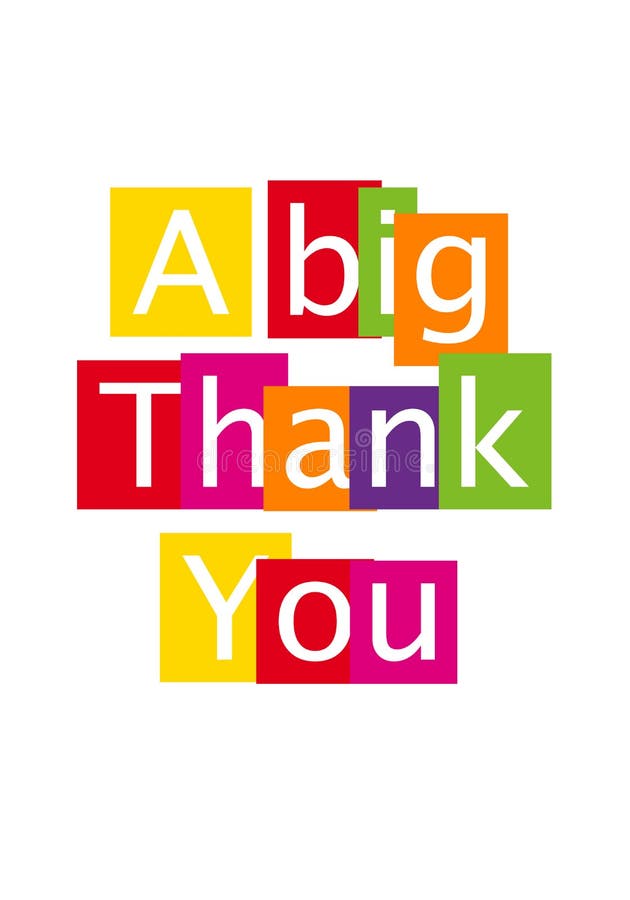 A big thank you message. stock vector. Illustration of rainbow - 203603603
