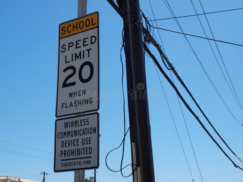 School Zone Wireless Band stock image. Image of double - 197736677