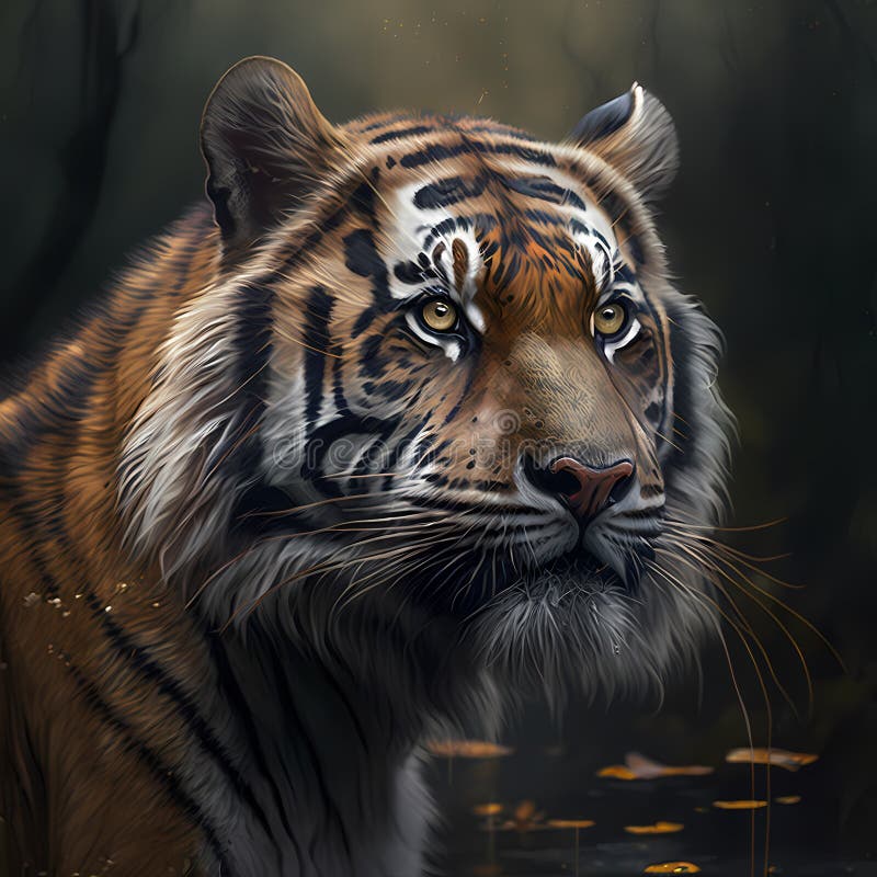 Big Tiger Activity. Generative AI Stock Illustration - Illustration of ...