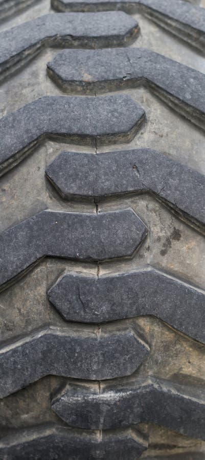 Treads On A Large Tractor Tire Stock Image - Image of tractor, tread ...